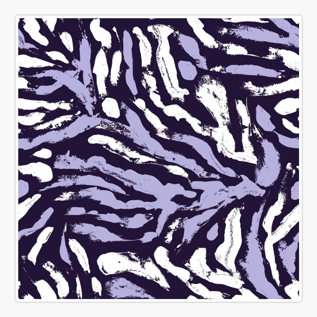 DOPASTICKER Purple Zebra Artistic Animal Print Sticker, Phone Sticker ...