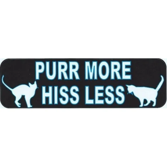 DOPASTICKER Purr More Hiss Less Sticker Cat Stickers Car Sticker Phone ...