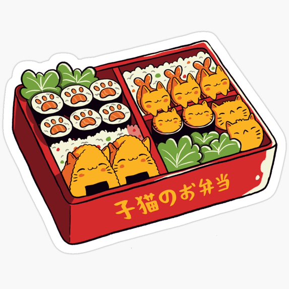 DOPASTICKER Purrfect Bento Kawaii Cats Perfect Gift Everyone Phone ...