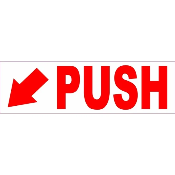 DOPASTICKER Push Sticker Business Sticker Phone Sticker, Latop Sticker ...
