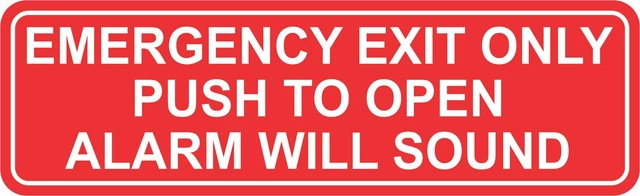 DOPASTICKER Push To Open Emergency Exit Only Sticker Phone Sticker ...