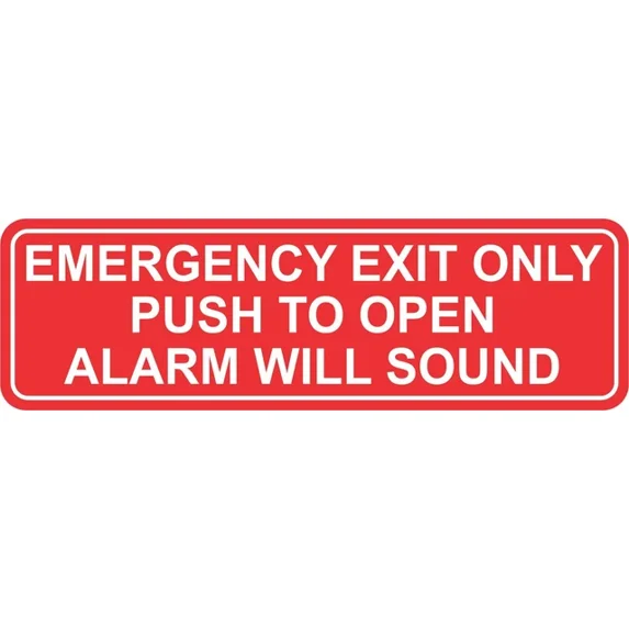 DOPASTICKER Push To Open Emergency Exit Only Sticker Phone Sticker ...