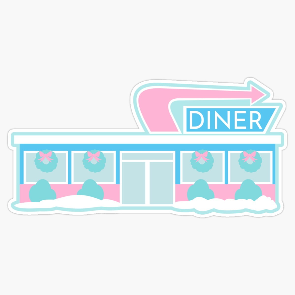 DOPASTICKER Putz House Diner Sticker, Phone Sticker Water Bottle ...