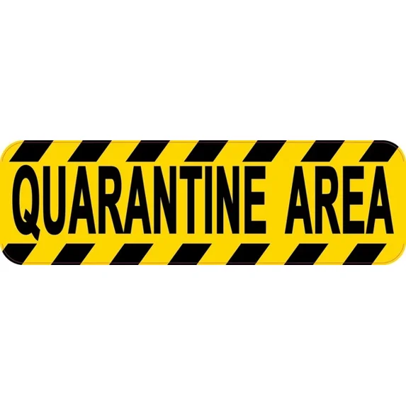 DOPASTICKER Quarantine Area Sticker Phone Sticker, Latop Sticker, Lover ...