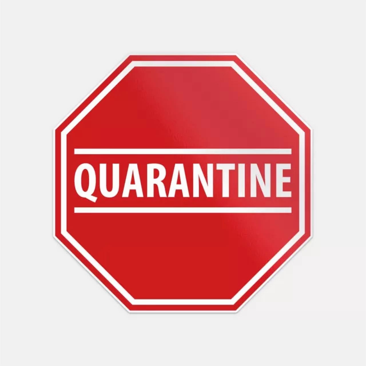 DOPASTICKER Quarantine Warning Sticker Decal Phone Decal Water Bottle ...