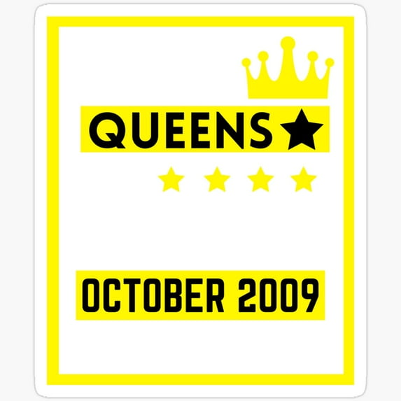 DOPASTICKER Queens Are Born In October 2009, Gift Girls Born In October ...
