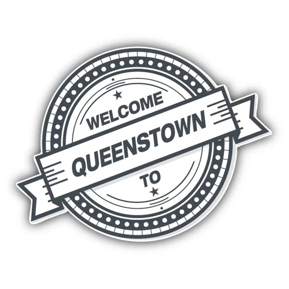 DOPASTICKER Queenstown Welcome Travel Label Sticker Decal Phone Decal ...
