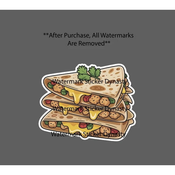 DOPASTICKER Quesadilla Sticker Food Dinner Lunch Sticker Phone Sticker ...
