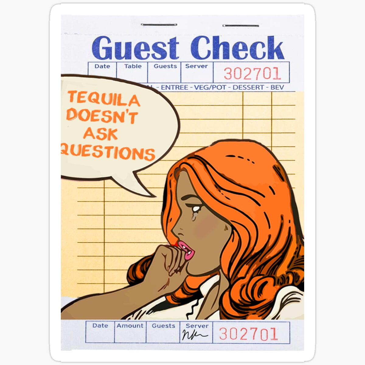 DOPASTICKER Questionsnikkraye Guest Check Sticker Birthday Gifts ...
