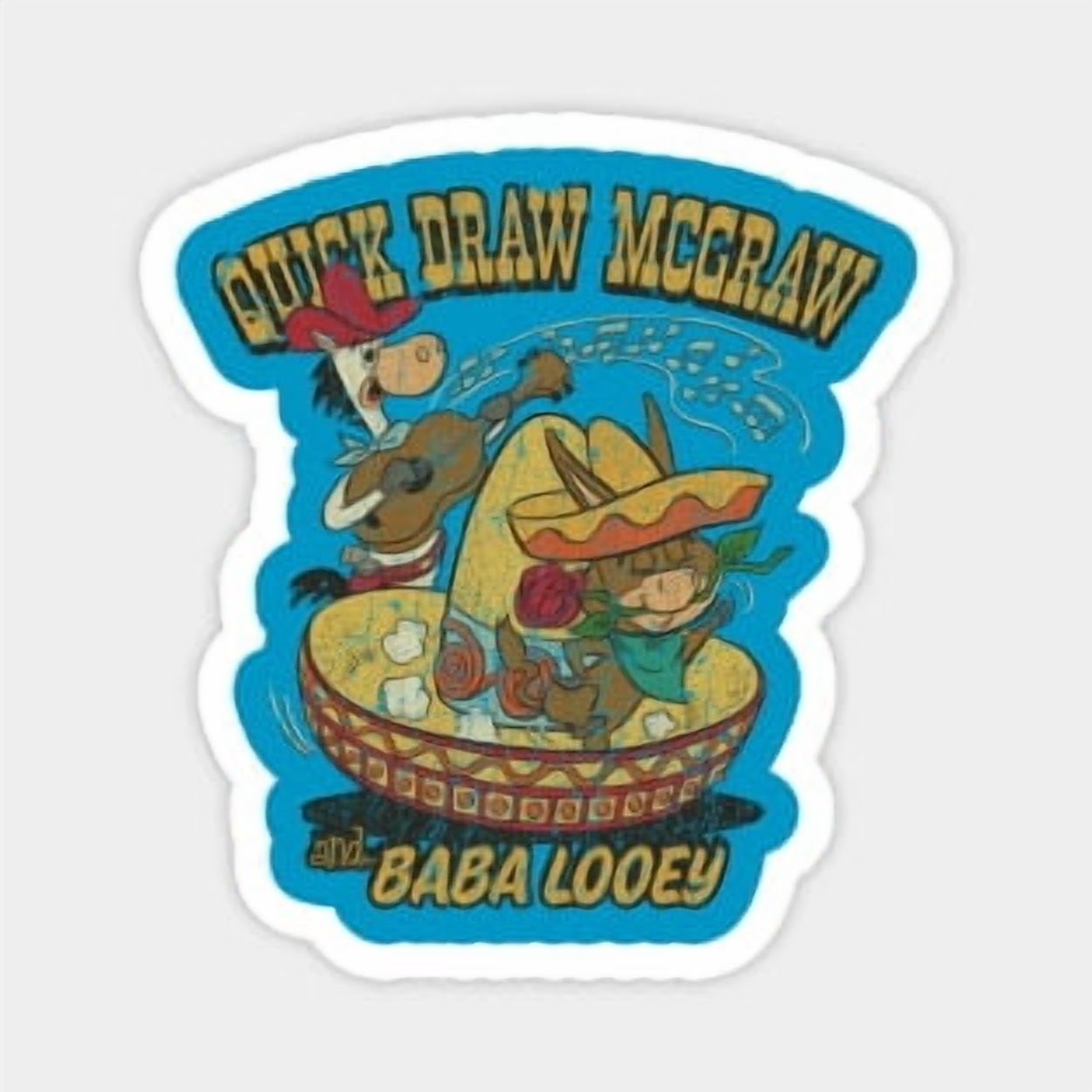 DOPASTICKER Quick Draw Mcgraw & Baba Looey Decorative Laptop, Phone ...