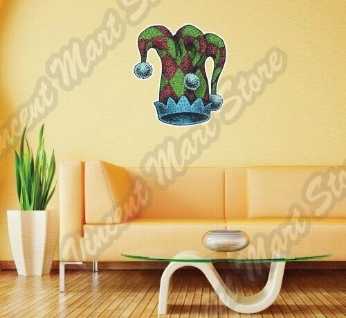 DOPASTICKER R Court Jester Hat Playing Cards Wall Sticker Room Interior ...