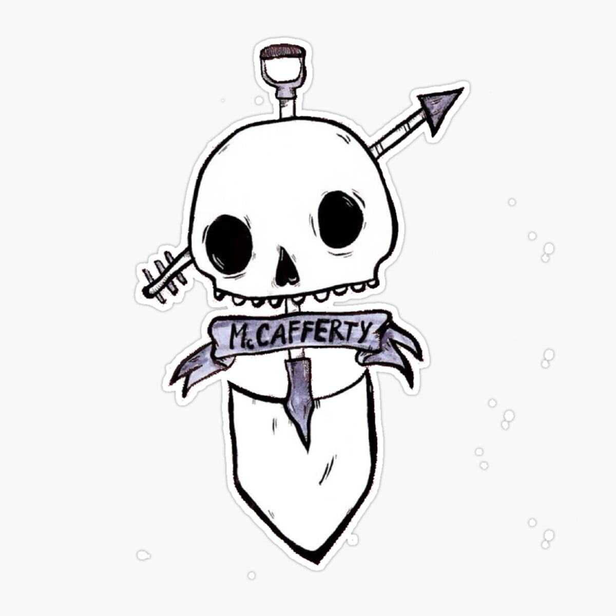 DOPASTICKER R. I. P. Mccafferty Sticker, Phone Sticker Water Bottle ...