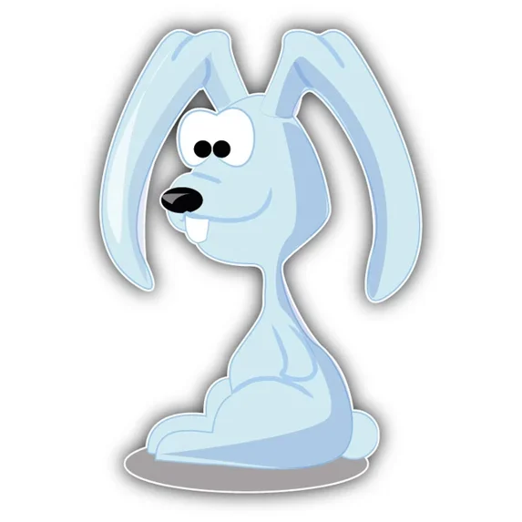 DOPASTICKER Rabbit Cartoon Sticker Decal Phone Decal Water Bottle ...