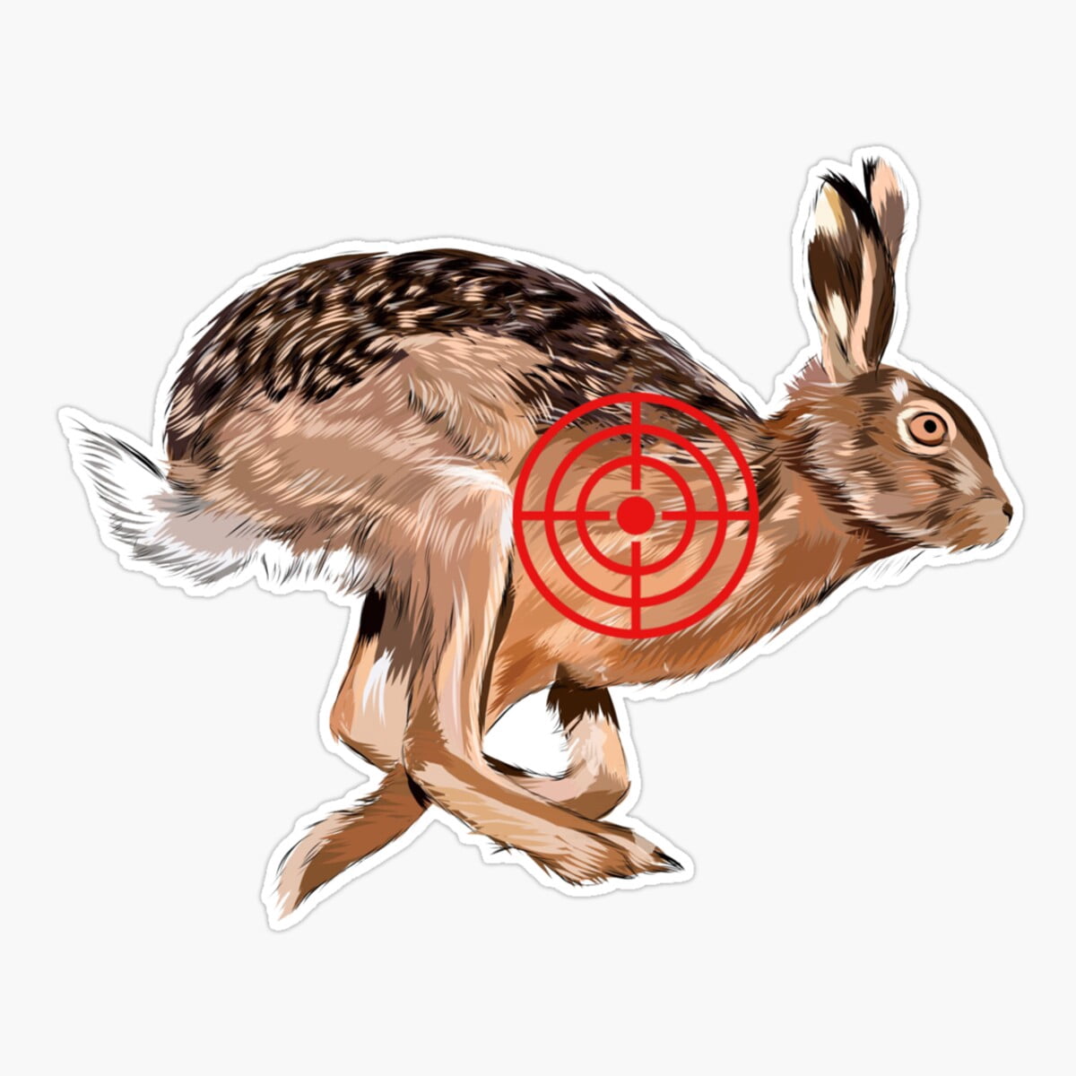 DOPASTICKER Rabbit Hunting Sticker Crosshairs Rabbit Sticker Rabbit ...