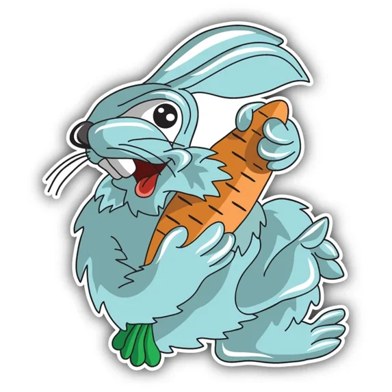 DOPASTICKER Rabbit Sticker Decal Phone Decal Water Bottle Stickers ...