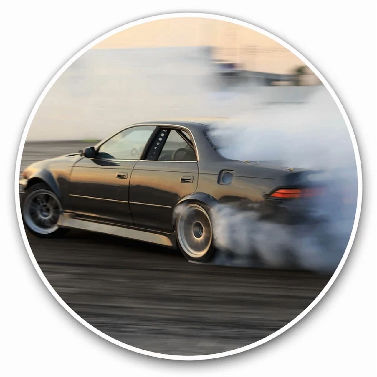 DOPASTICKER Race Car Drifting On Track Cool Gift Decorative Laptop ...