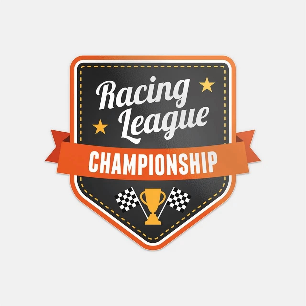 DOPASTICKER Racing League Championship Cup Flags Sport Badge Sticker ...