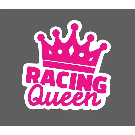 DOPASTICKER Racing Queen Sticker Pink Crown Sticker Phone Sticker ...