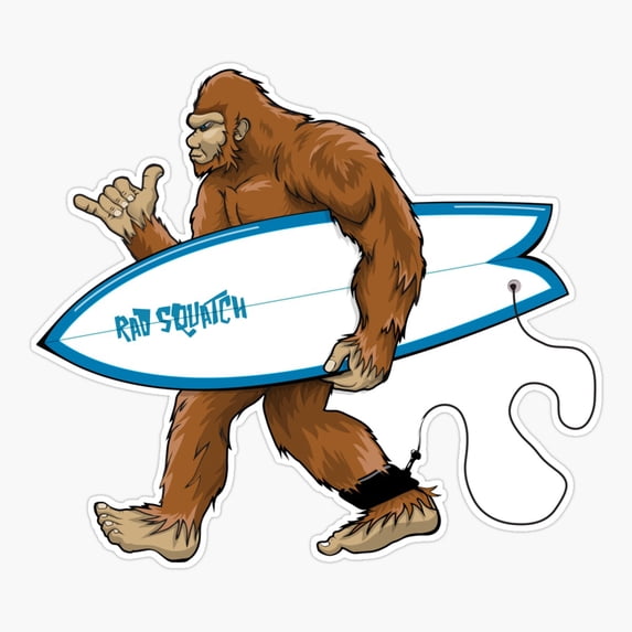DOPASTICKER Rad Bigfoot Sticker, Phone Sticker Water Bottle Sticker Car ...