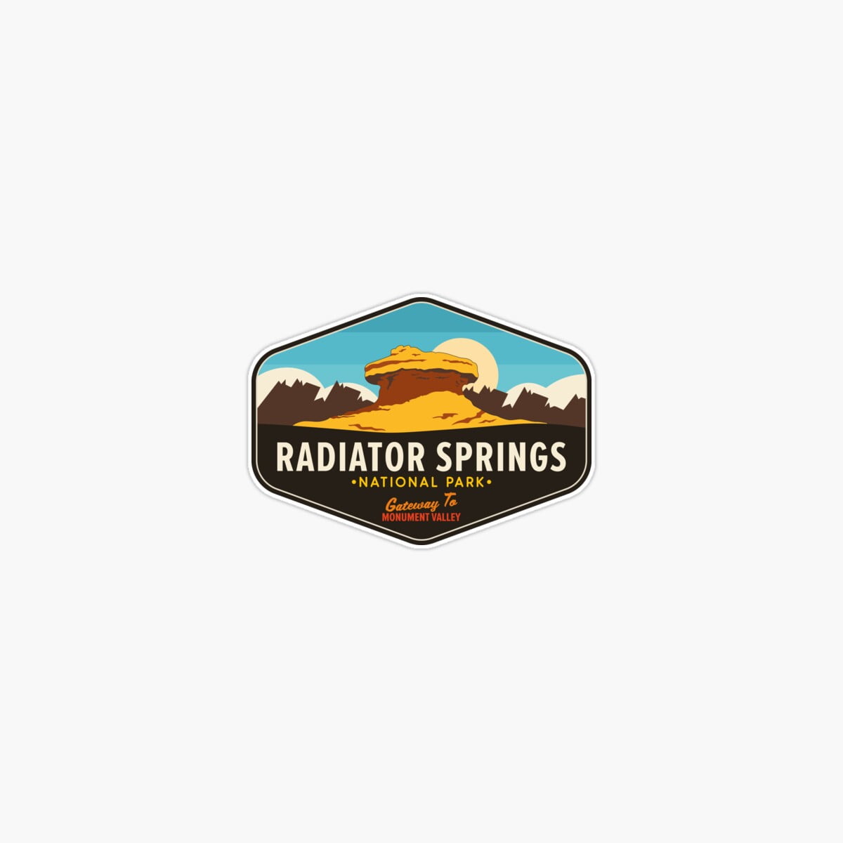 DOPASTICKER Radiator Springs National Park: Gateway To Monument Valley ...