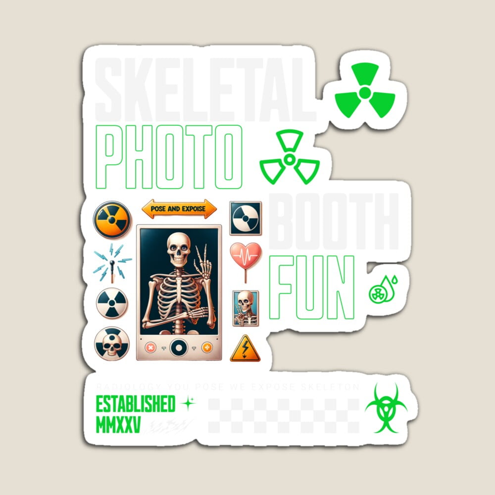 DOPASTICKER Radiology You Pose We Expose Skeleton - Skeletal Photo ...