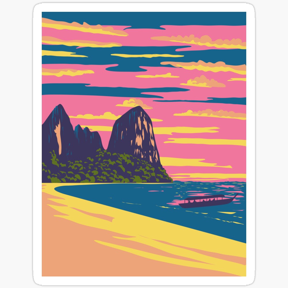 DOPASTICKER Railay Or Rai Leh Beach Between Krabi And Ao Nang In ...
