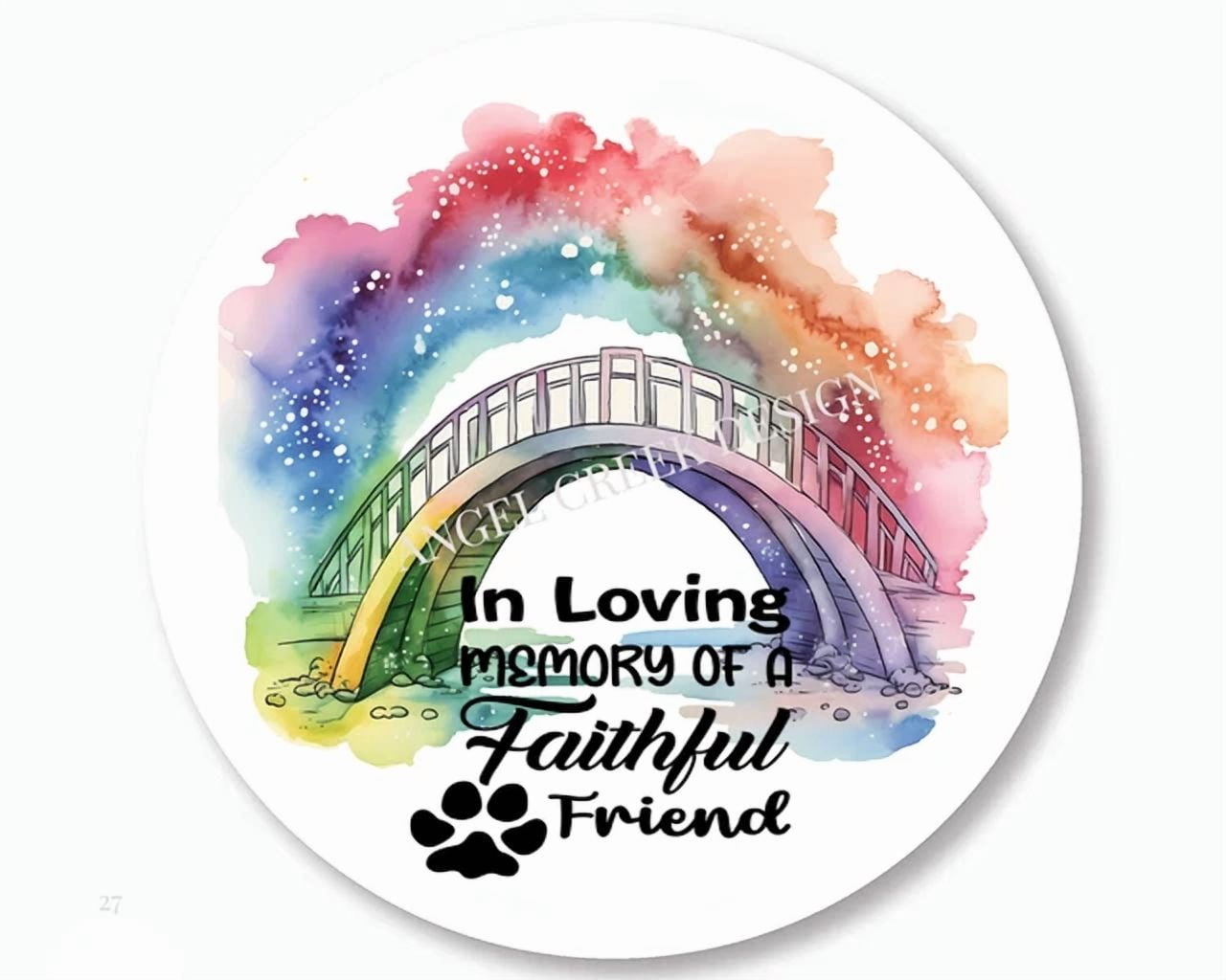 DOPASTICKER Rainbow Bridge Stickers In Memory For Loss Of Faithful ...
