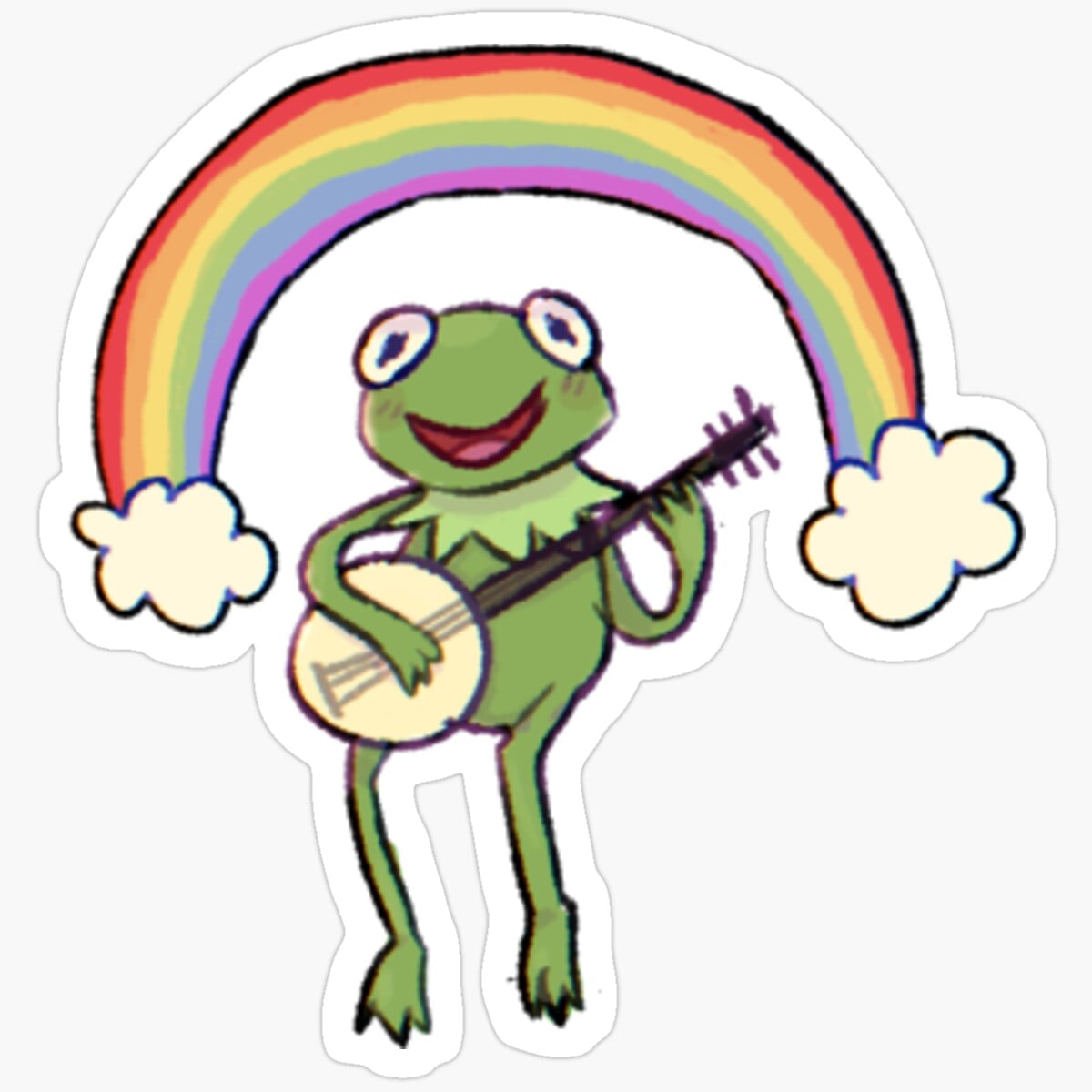 DOPASTICKER Rainbow Kermit Sticker. Gift You - Decorate Laptops, Water ...