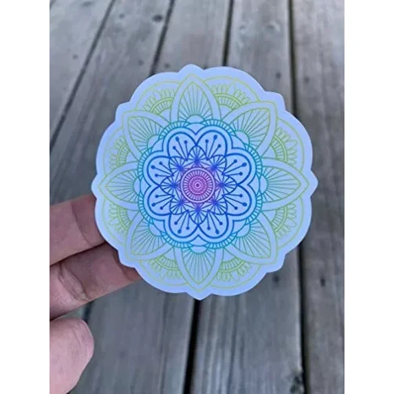 DOPASTICKER Rainbow Mandala Decal Sticker Phone Decal Water Bottle ...