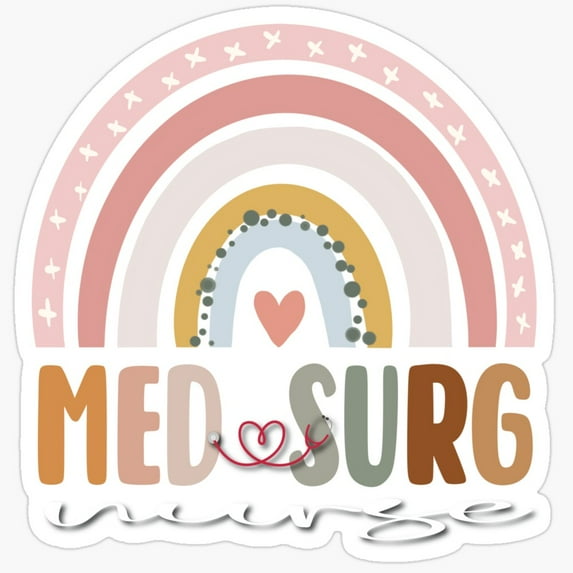 DOPASTICKER Rainbow Med Surg Nurse Medical Surgical Nursing Registered ...