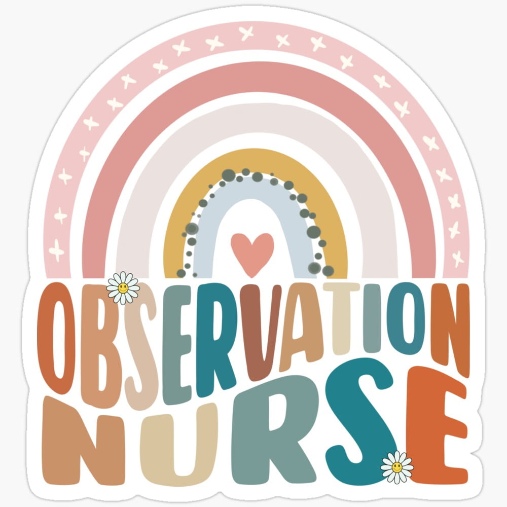 DOPASTICKER Rainbow Observation Nurse Groovy Medical Observation Unit ...