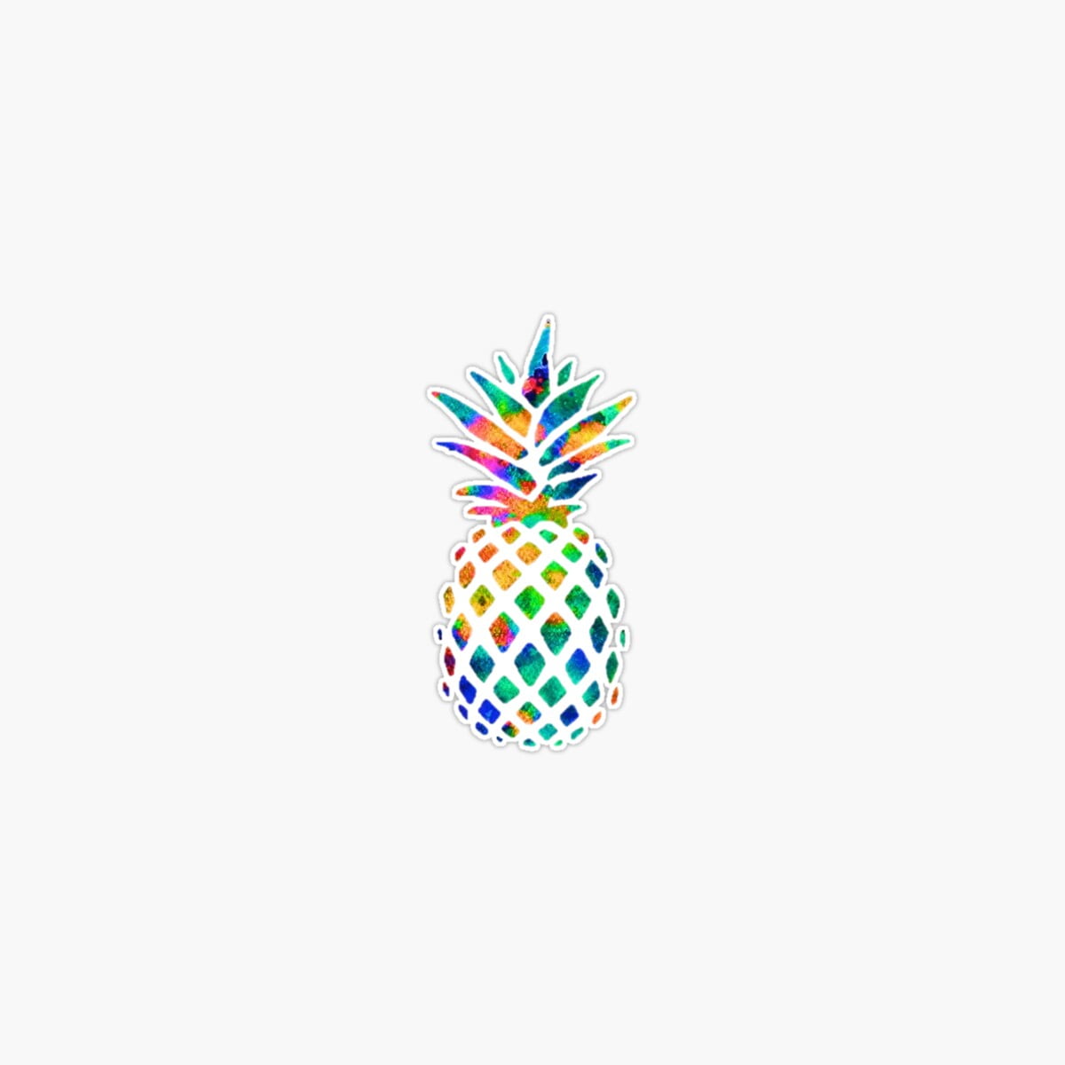 DOPASTICKER Rainbow Pineapple Sticker, Phone Sticker Car Stickers ...