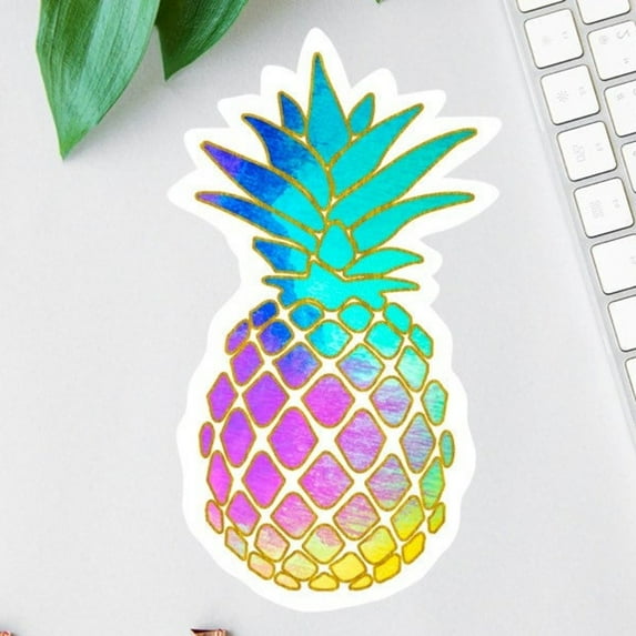 DOPASTICKER Rainbow Pineapple Sticker, Rainbow Label, Clear Laptop ...