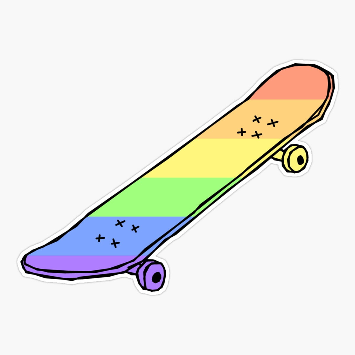 DOPASTICKER Rainbow Skateboard Sticker, Phone Sticker Car Stickers ...
