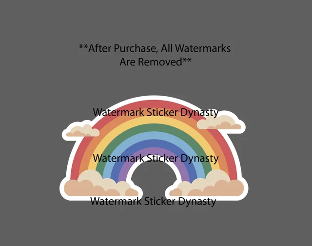 DOPASTICKER Rainbow Sticker Art Nature Cloud Sticker Phone Sticker ...