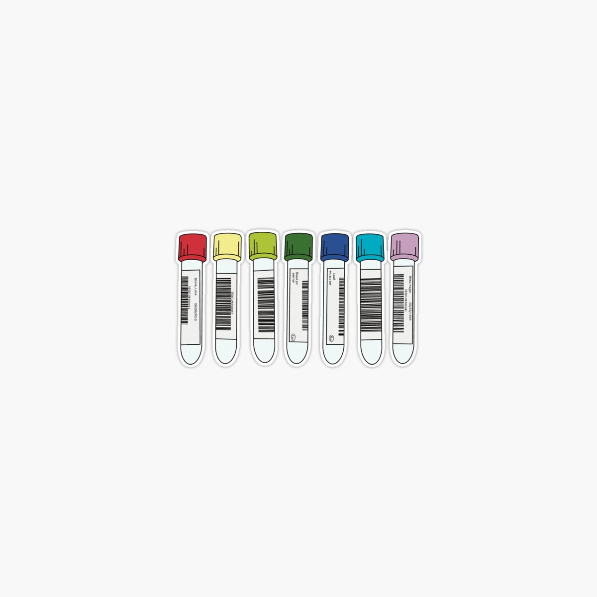 DOPASTICKER Rainbow Tube Colors Sticker, Phone Sticker Car Stickers ...