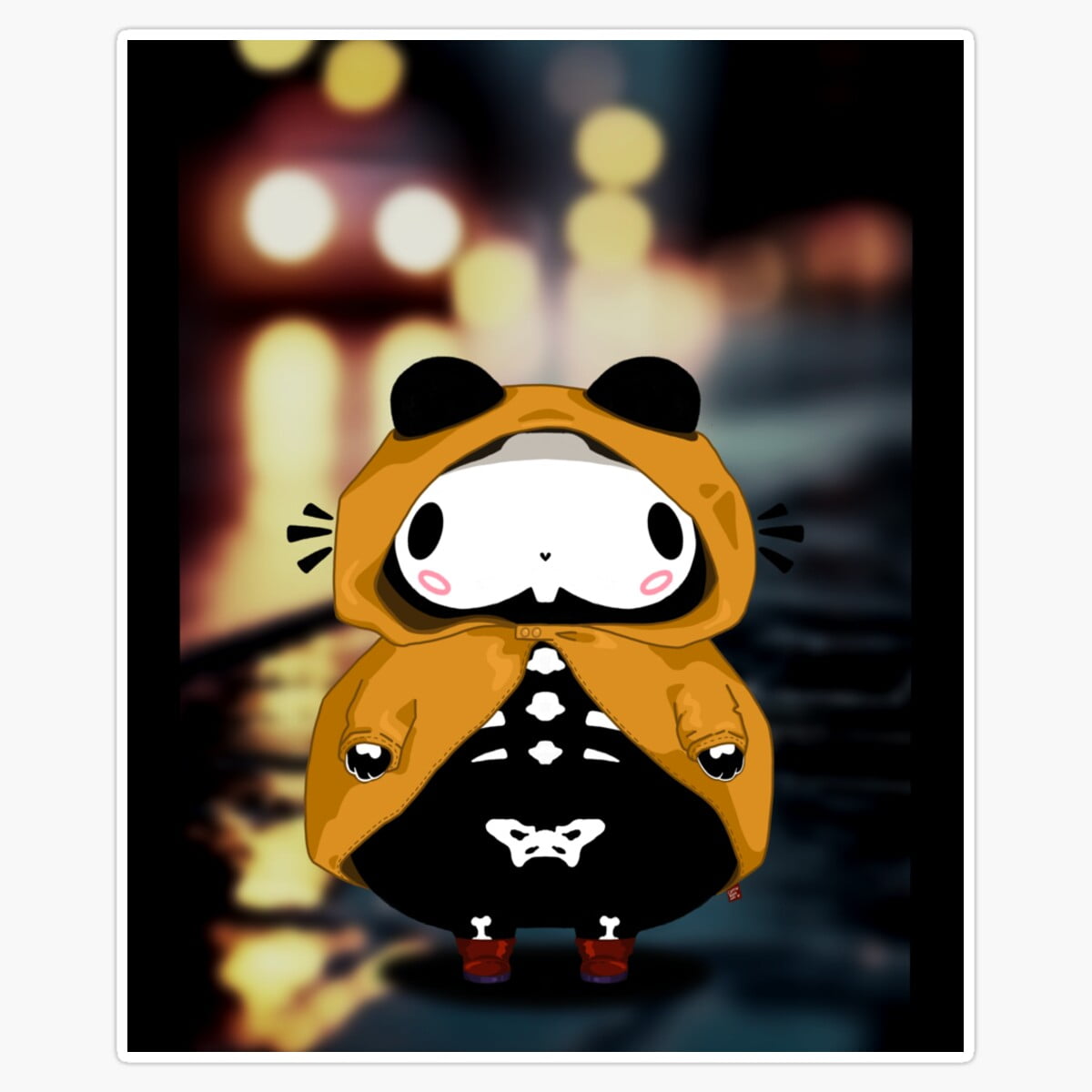 DOPASTICKER Rainy Day Rundhammo Sticker, Phone Sticker Water Bottle ...