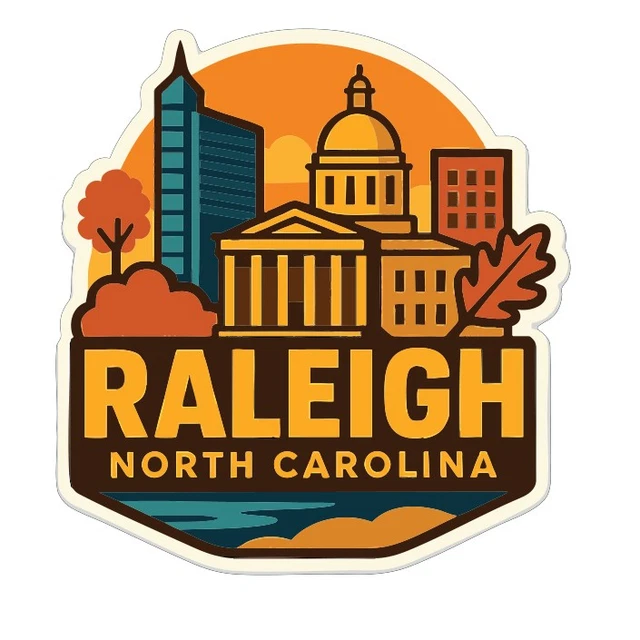 DOPASTICKER Raleigh North Carolina Sticker Decal City Skyline Landmark ...