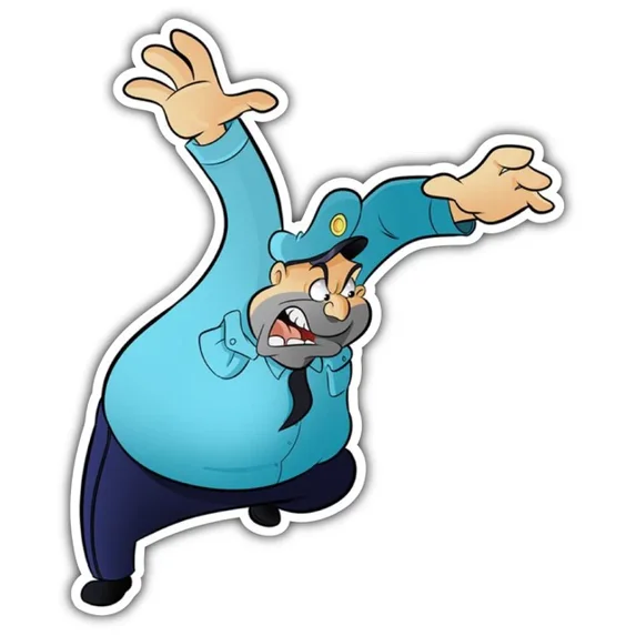 DOPASTICKER Ralph T Guard Cartoon Sticker Decal Phone Decal Water ...