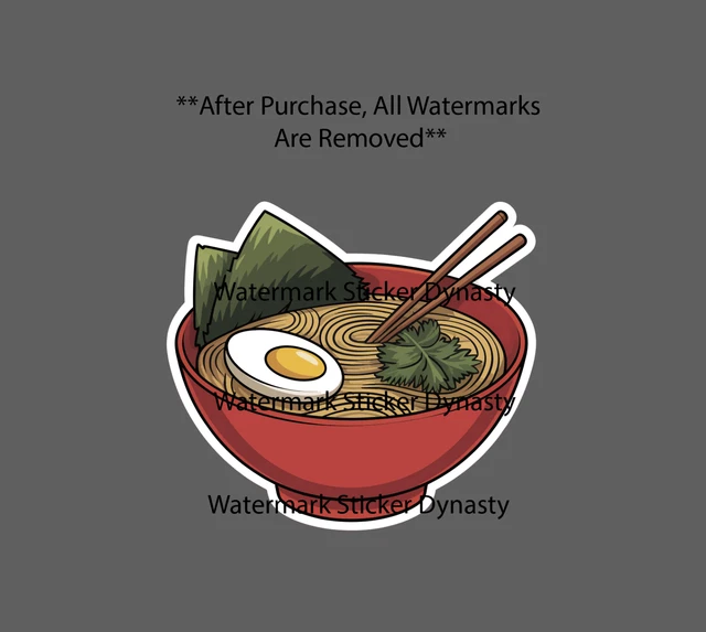 DOPASTICKER Ramen Bowl Sticker Noodles Food Egg Sticker Phone Sticker ...