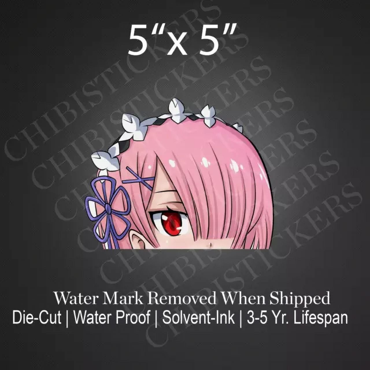 DOPASTICKER Ramre Zero Pink Hair - Rem, Jdm Decal Decorative Laptop ...