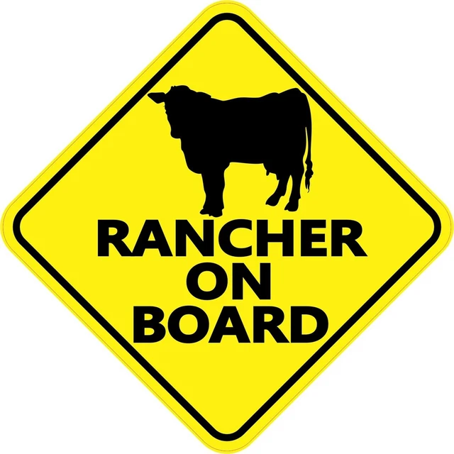 DOPASTICKER Rancher On Board Sticker Phone Sticker, Latop Sticker ...