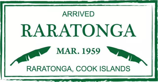 DOPASTICKER Raratonga Cook Islands Passport Travel Retro Sticker Decal ...