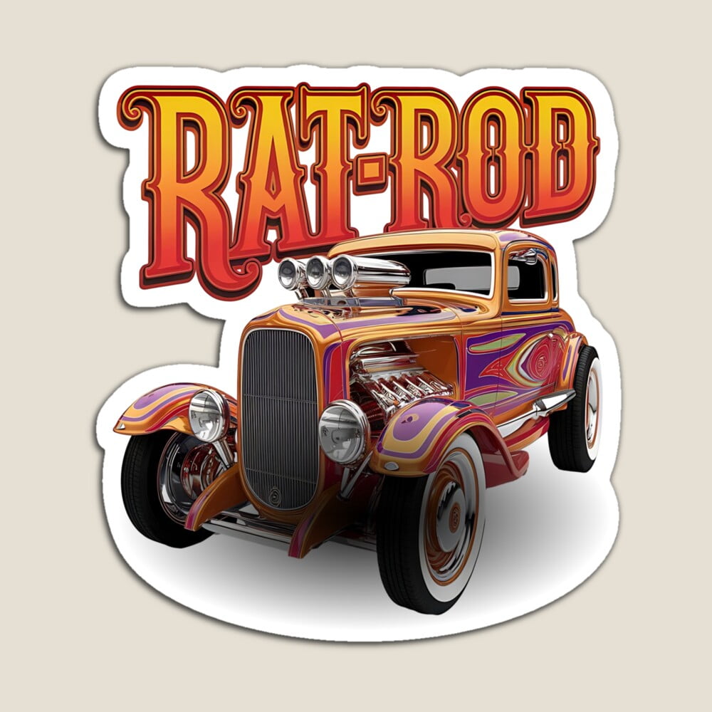 DOPASTICKER Rat Rod Wild And Free - In Rust We Trust - Hot Rod Heaven - Retro Not Slow - Car ...