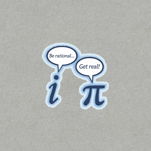 DOPASTICKER Be Rational Get Real - Math Themed Inspirational Sticker ...
