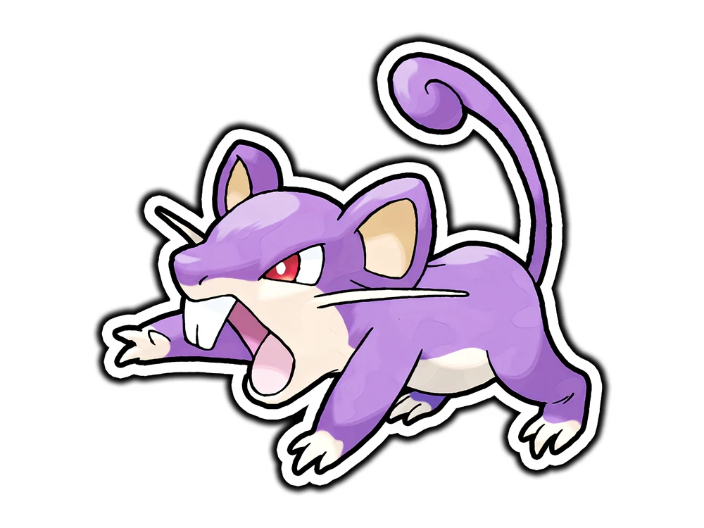 DOPASTICKER Rattata Sticker Decal Phone Decal Water Bottle Stickers ...