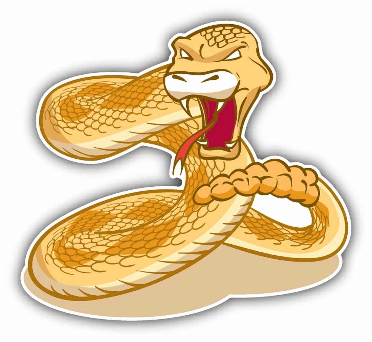 DOPASTICKER Rattlesnake Mascot Car Sticker Phone Water Bottle Stickers ...