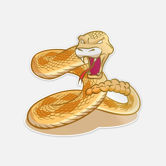 DOPASTICKER Rattlesnake Mascot Sticker Decal Phone Decal Water Bottle ...