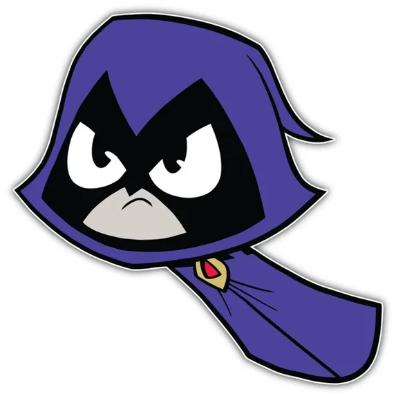 DOPASTICKER Raven Teen Titans Cartoon Sticker Decal Phone Decal Water ...