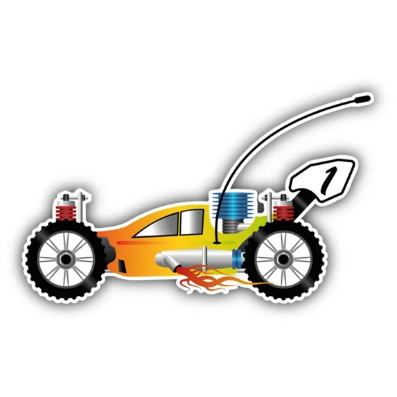 DOPASTICKER Rc Buggy Cartoon Car Sticker Phone Decal Water Bottle ...